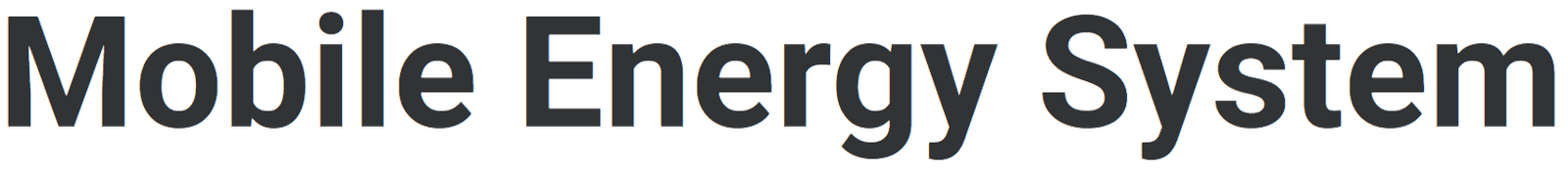 Home - Mobile Energy System